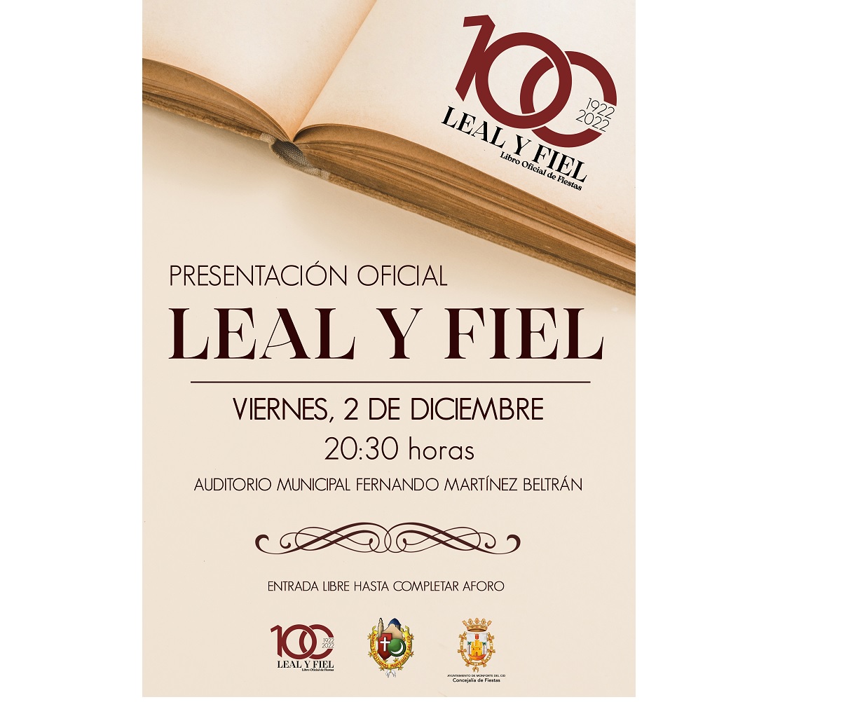 La presentación del libro Leal y Fiel 2022 se traslada al 2 de ...