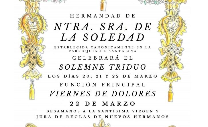 La Hermandad de Nuestra Señora de la Soledad de Elda celebra el Solemne ...